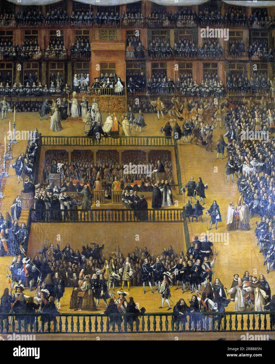 RIZI , FRANCISCO. PINTOR ESPAÑOL . MADRID 1614 - 1685. " AUTO DE FE EN ...