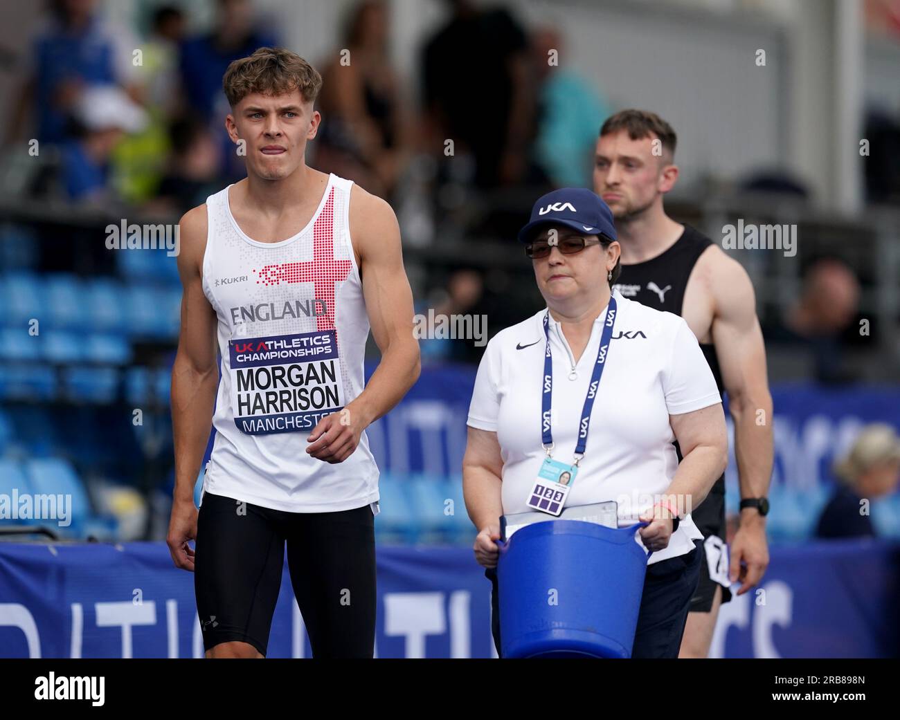 David Morgan-Harrison and Jack Lawrence (behind) after being ...
