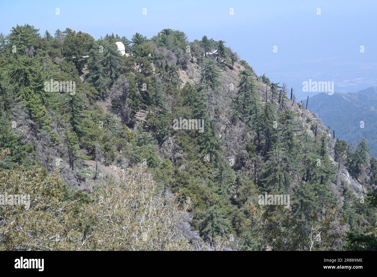 Mount Wilson Observatory Telescope domes at the San Gabriel Mountains ...