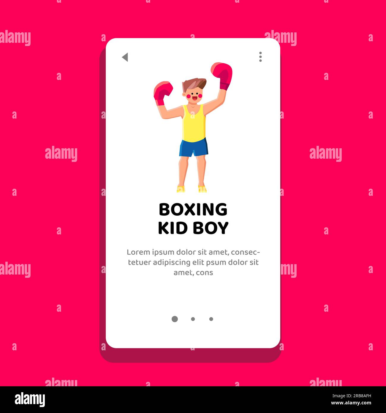 sport boxing kid boy vector Stock Vector Image & Art - Alamy