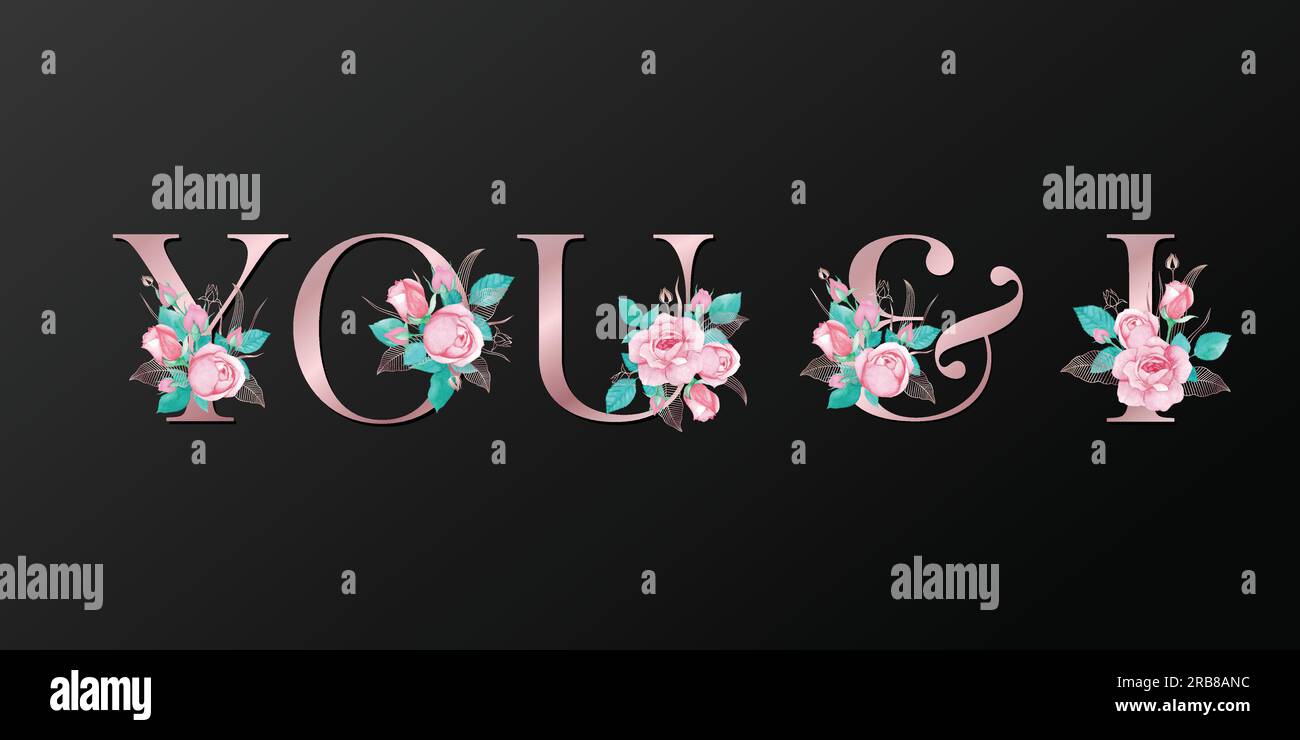 Alphabet with rose hi-res stock photography and images - Alamy