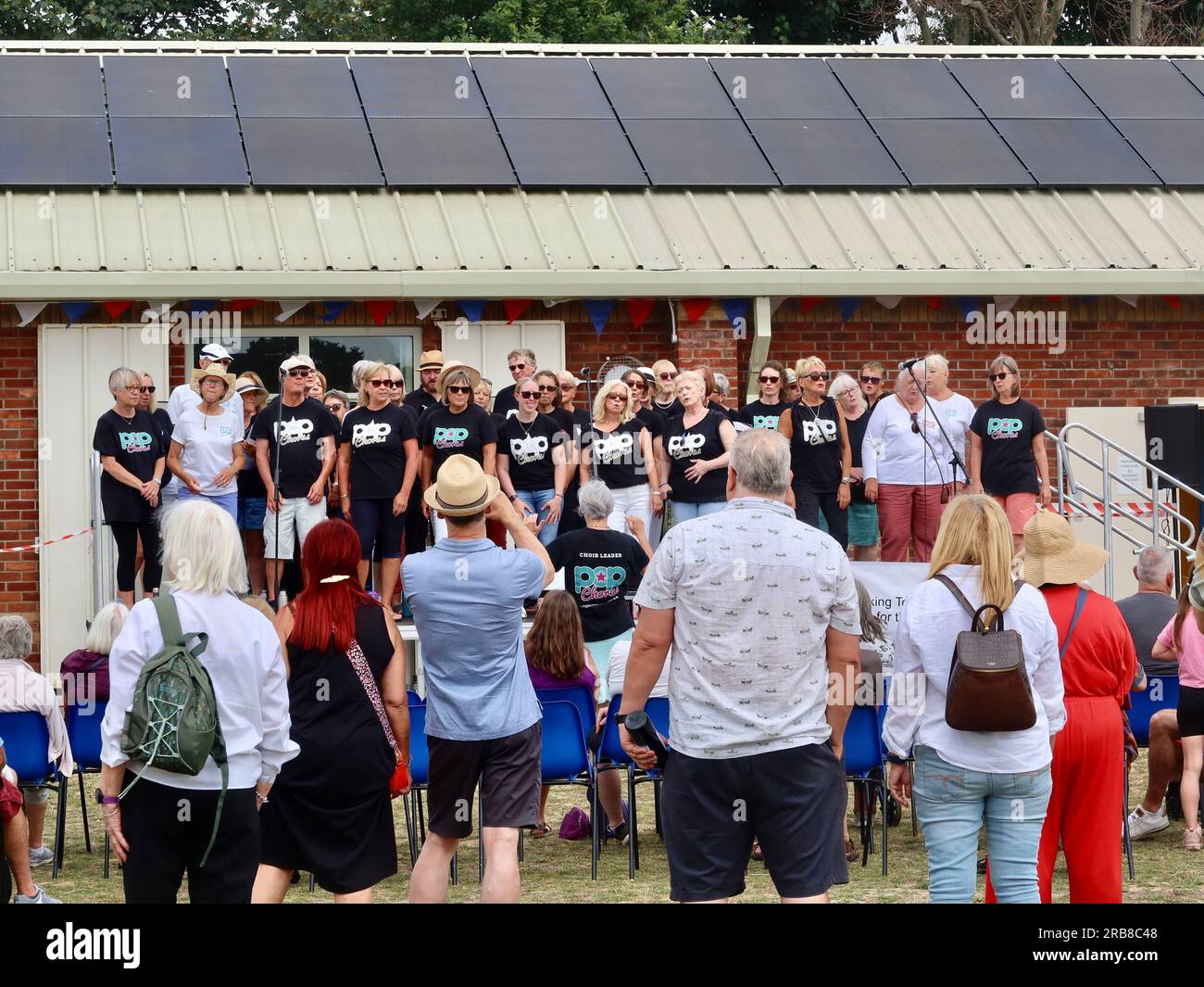 Kesgrave, Suffolk - 8 July 2023 : Hot summer day for people at the Fun ...