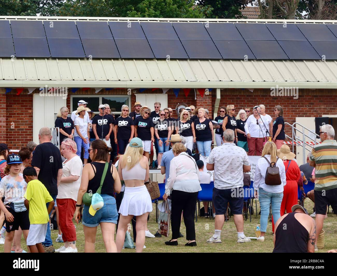 Kesgrave, Suffolk - 8 July 2023 : Hot summer day for people at the Fun ...