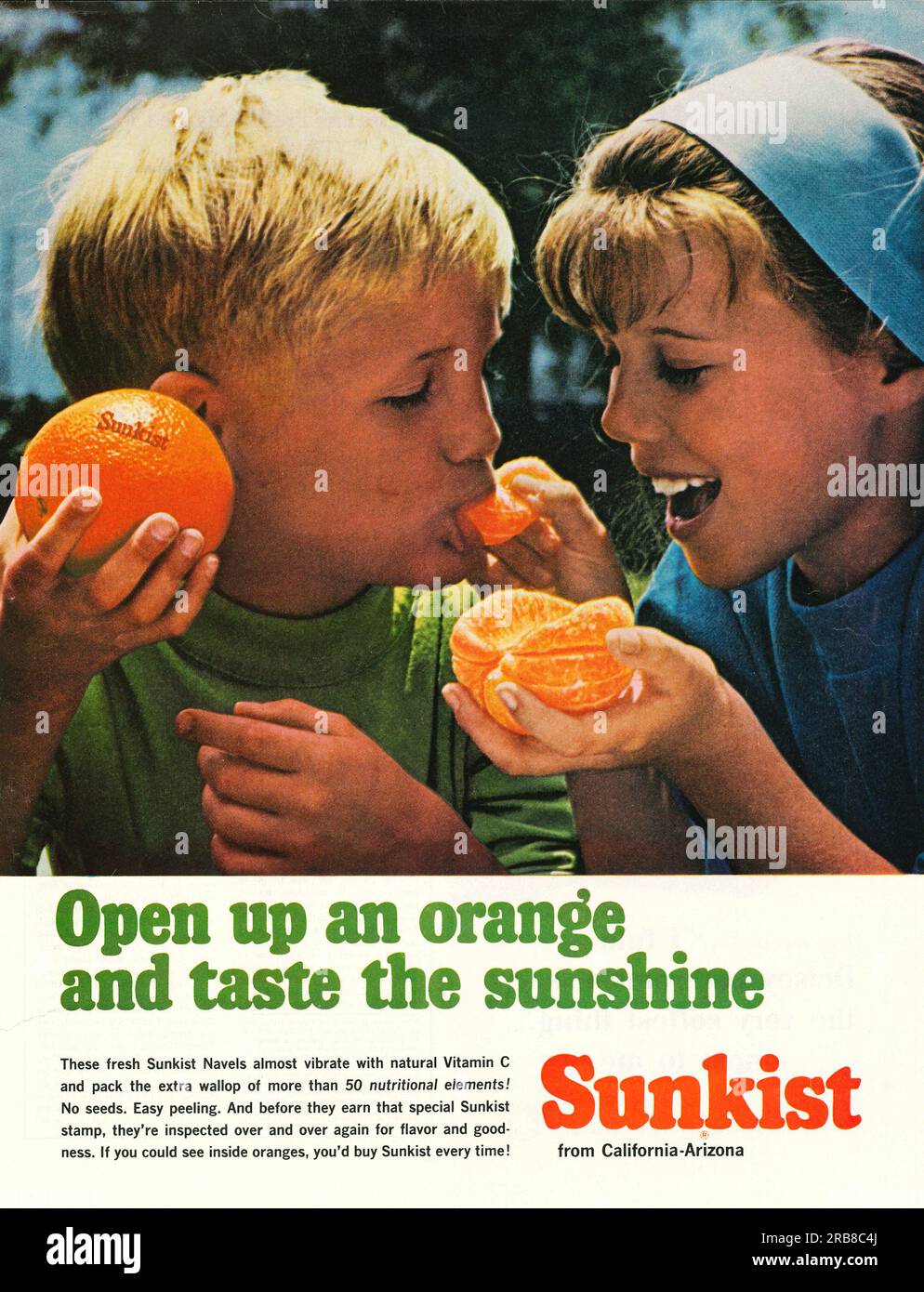 Sunkist Oranges from California, Arizona advert in a Journal magazine ...