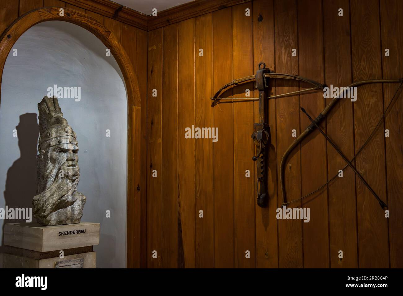 Interior of Skanderbeg Museum in Kruje (National hero Gjergj Kastrioti ...