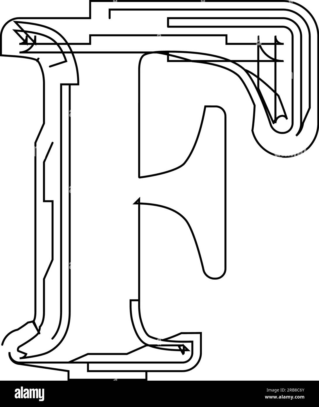 Architectural project font, technical draw style alphabet. Geometrical ... Architectural project font, technical draw style alphabet. Geometrical ...