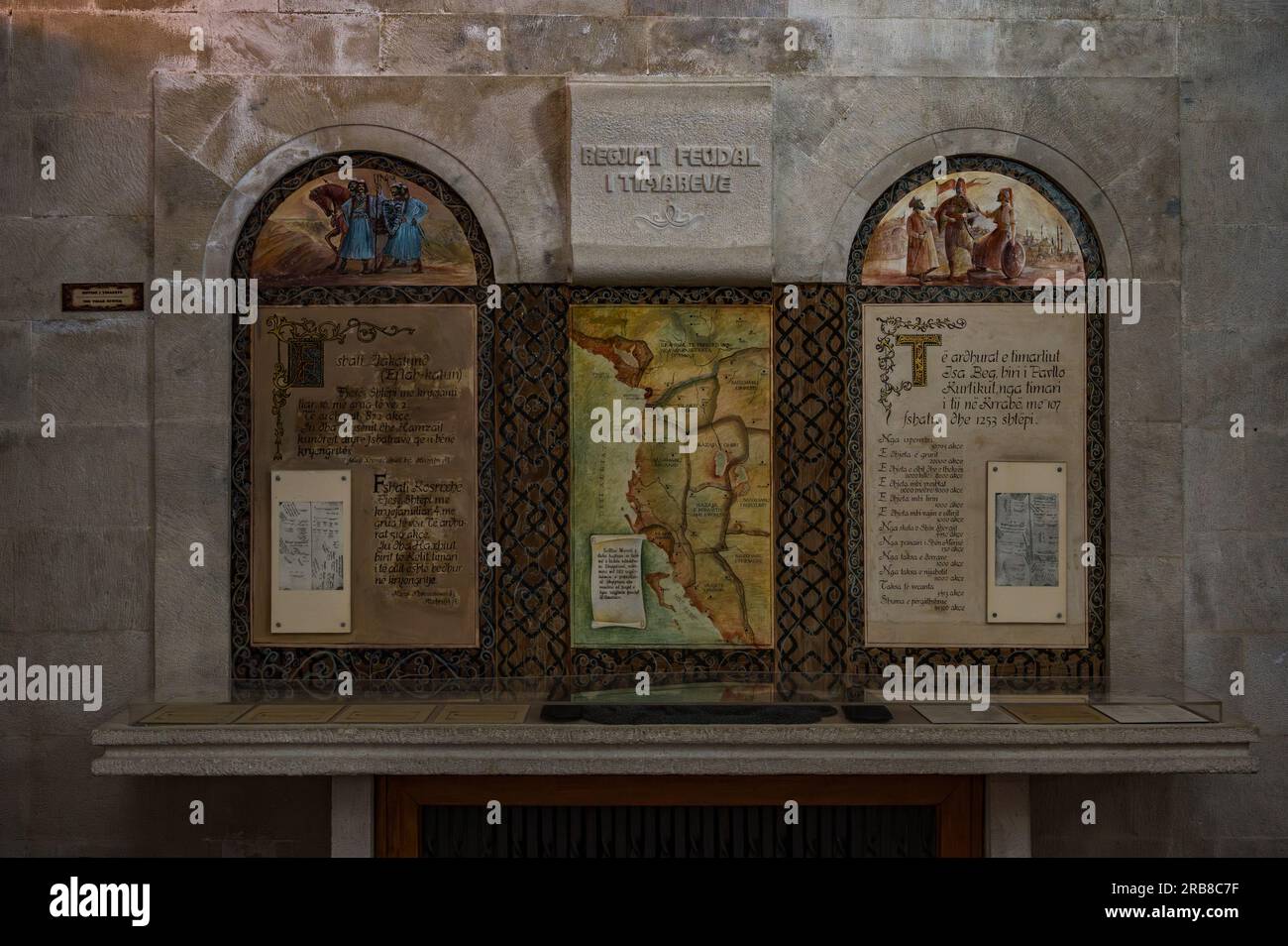 Interior of Skanderbeg Museum in Kruje (National hero Gjergj Kastrioti ...