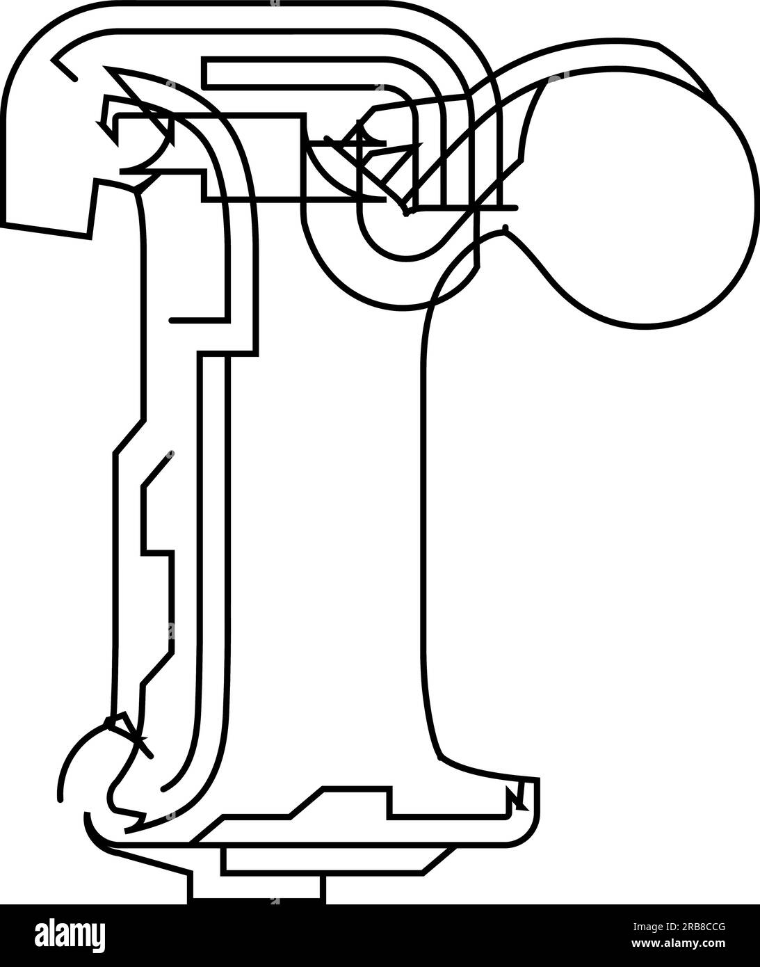 Letter r wireframe hi-res stock photography and images - Alamy