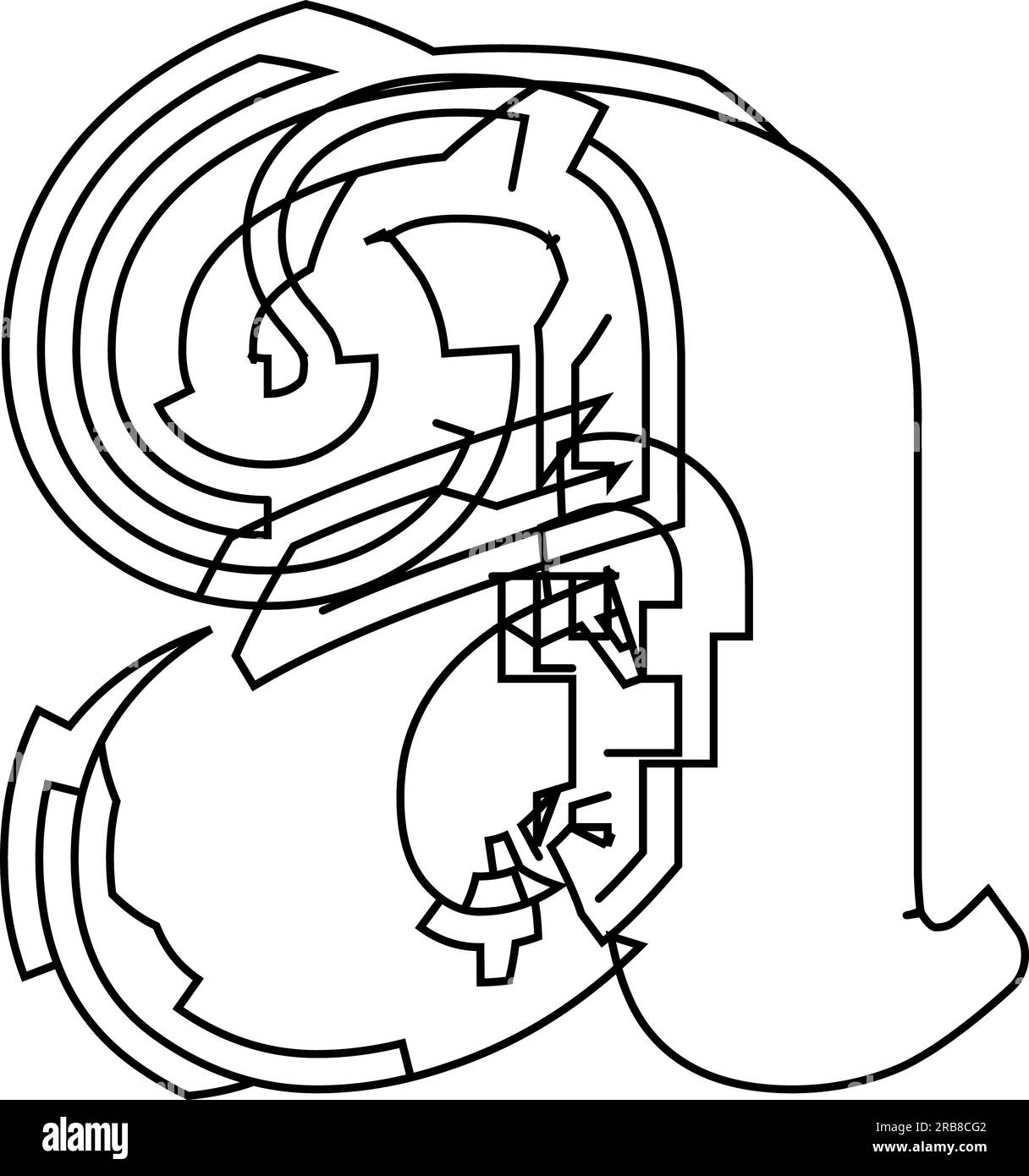 Letter a wireframe hi-res stock photography and images - Alamy