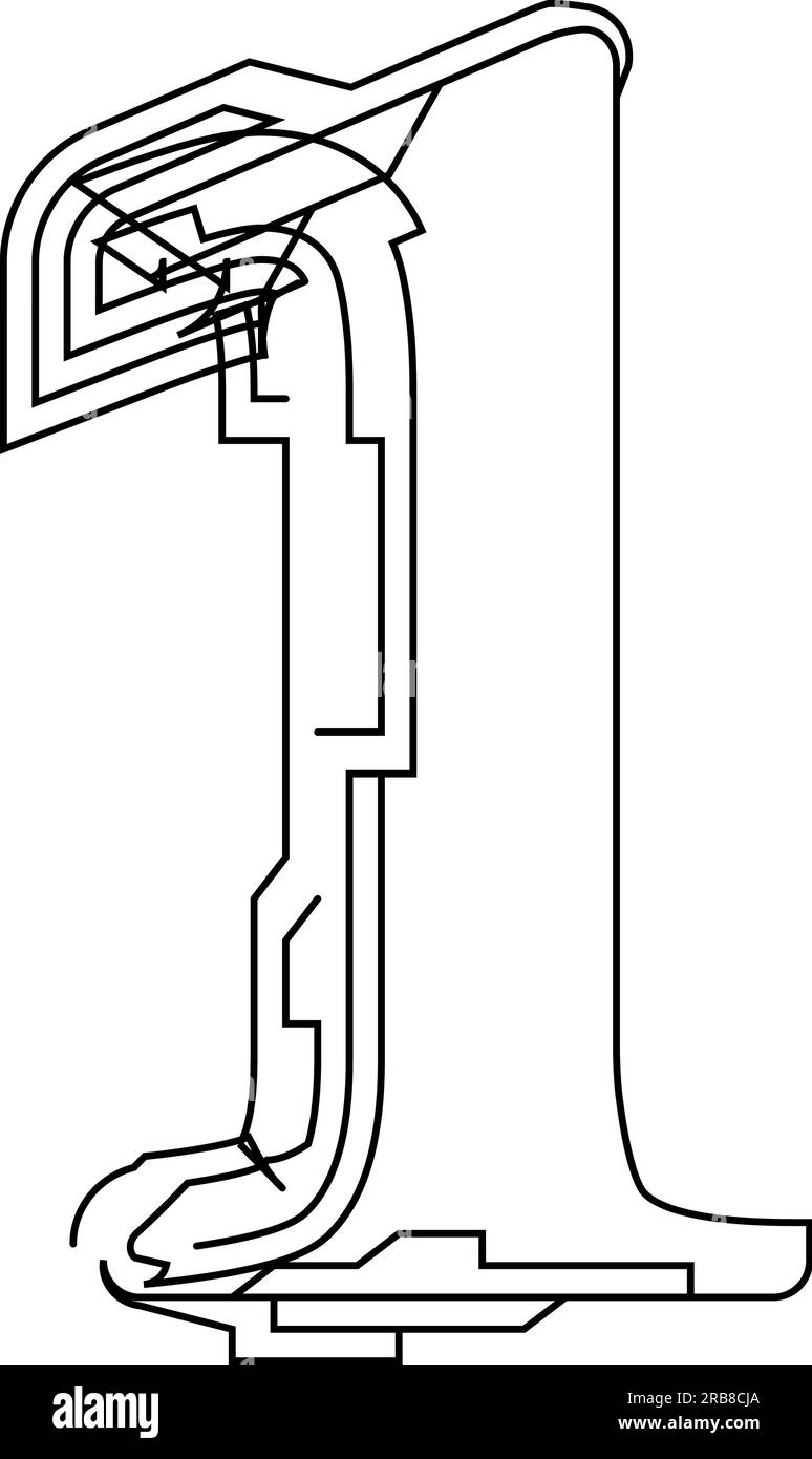 Architectural project font, technical draw style alphabet. Geometrical ...