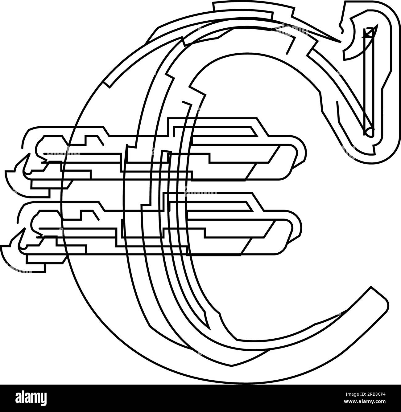 Architectural project font, technical draw style alphabet. Geometrical ...
