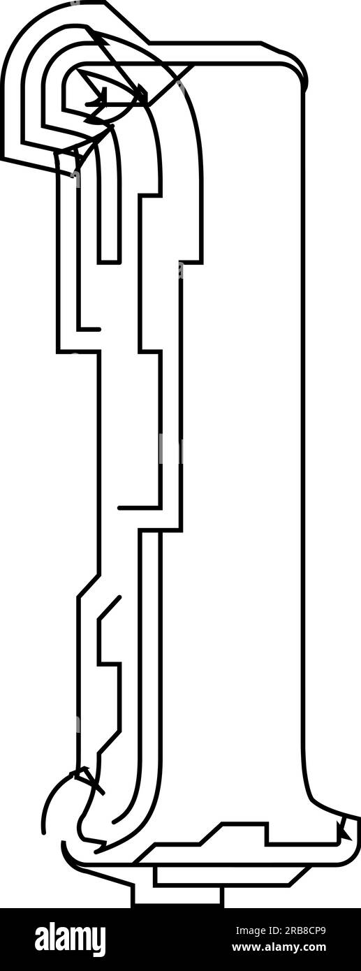 Architectural project font, technical draw style alphabet. Geometrical ...