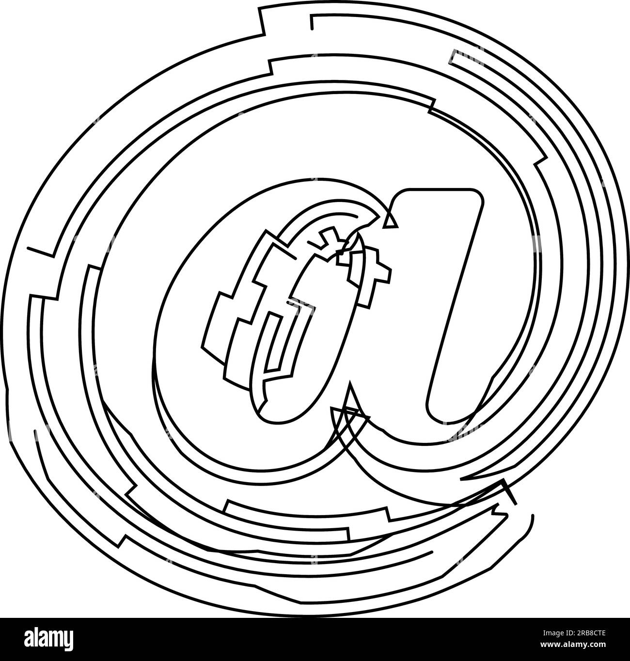Architectural project font, technical draw style alphabet. Geometrical ...