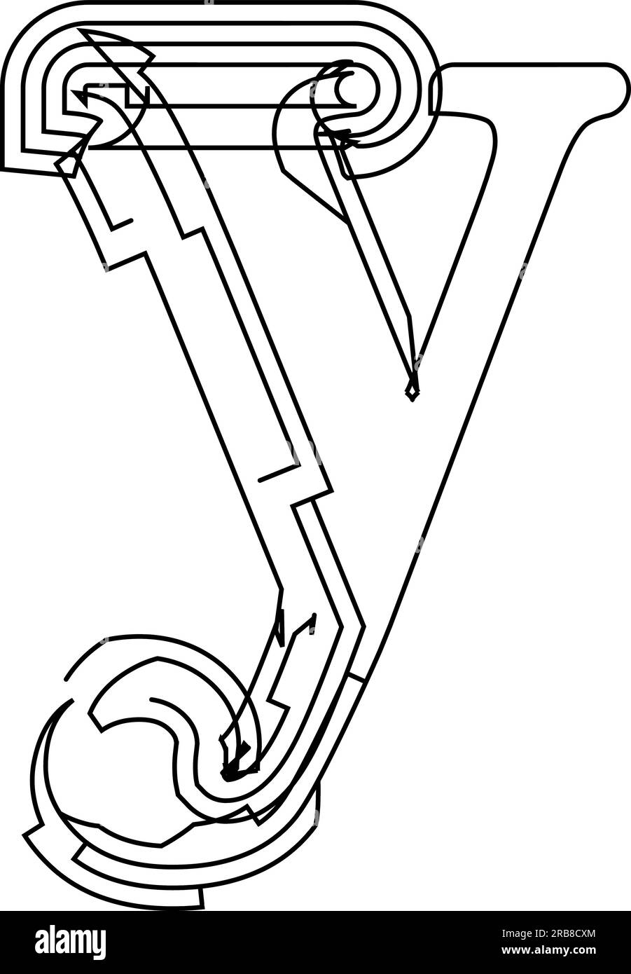 Architectural project font, technical draw style alphabet. Geometrical ...