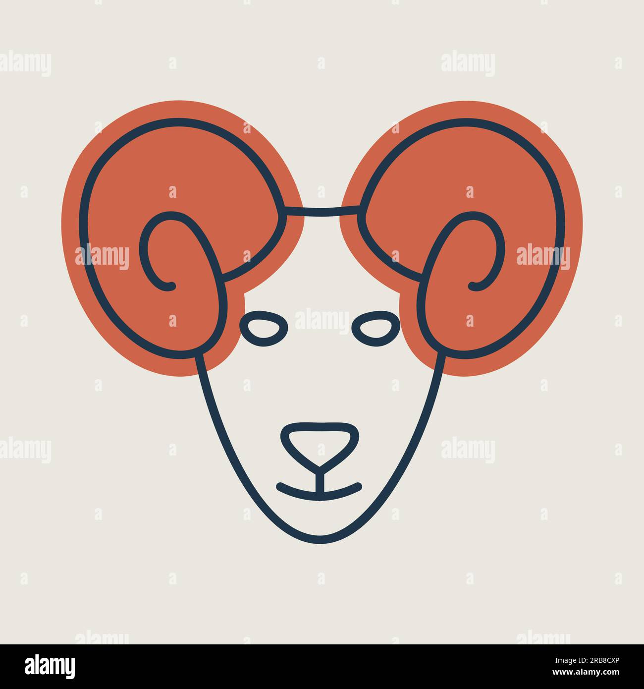Sheep isolated icon. Farm animal vector illustration. Agriculture sign ...