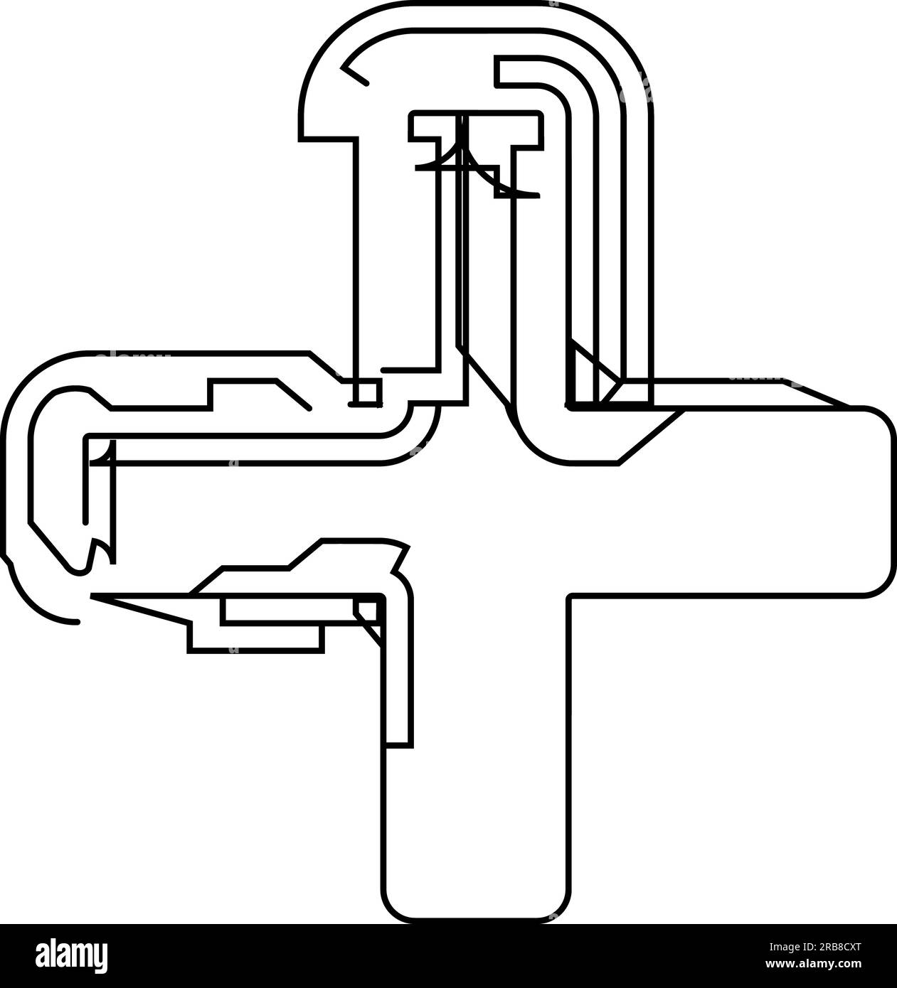 Architectural project font, technical draw style alphabet. Geometrical ...