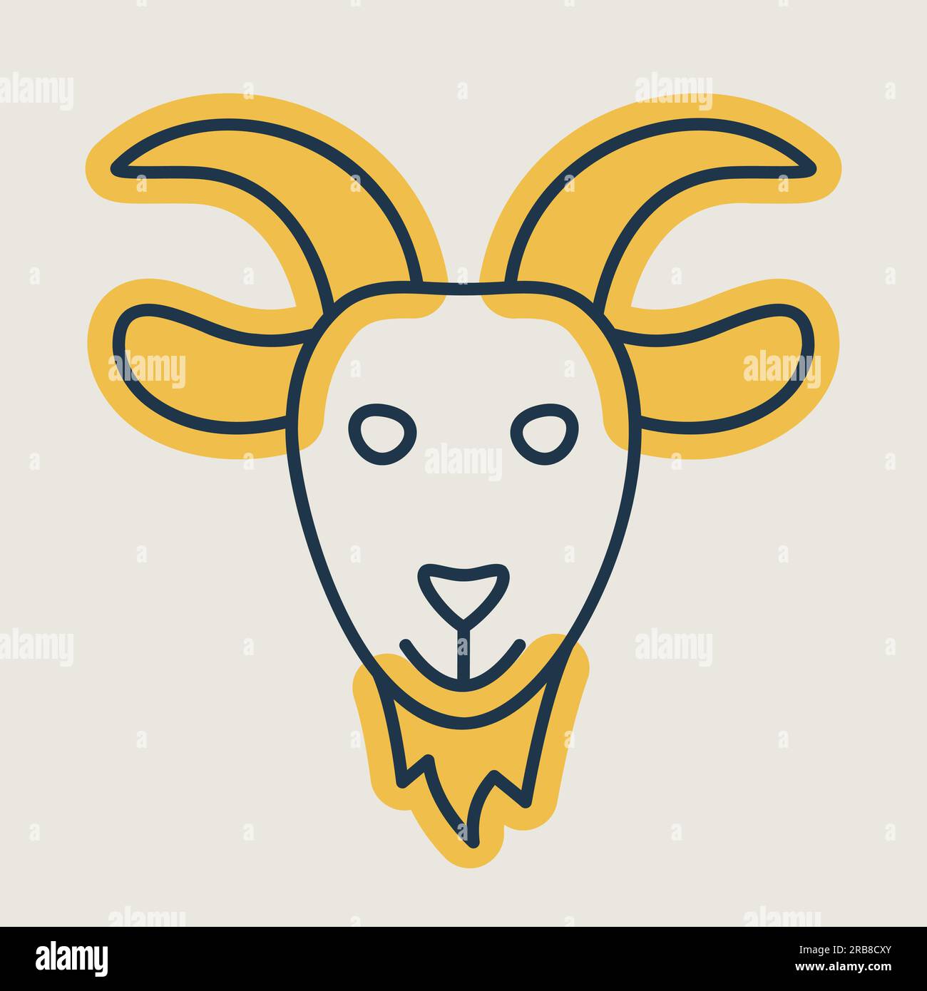 Goat isolated icon. Farm animal vector illustration. Agriculture sign ...