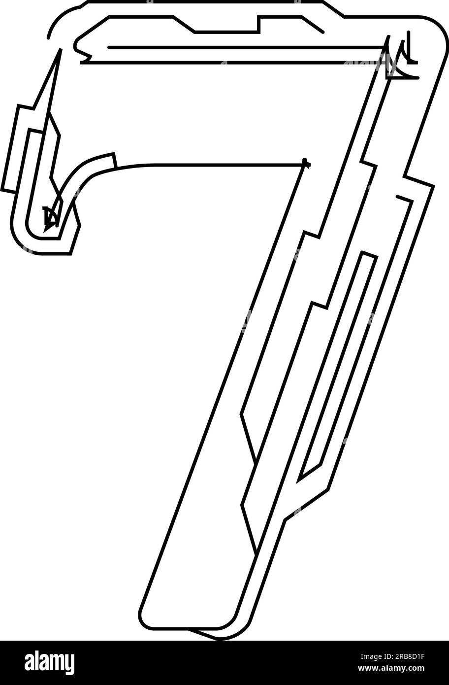 Architectural sketch of number Stock Vector Images - Alamy