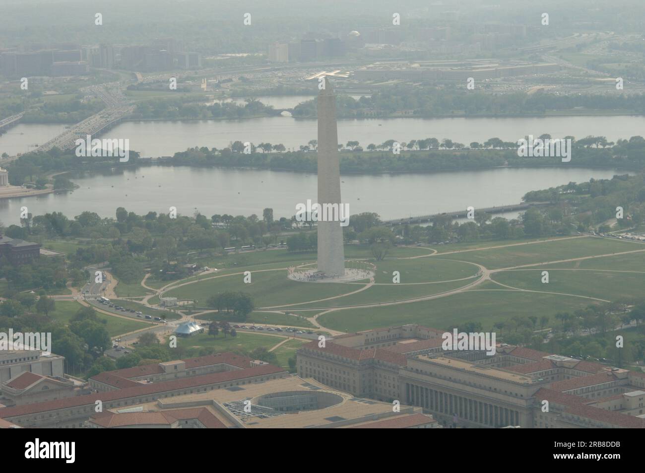 Aerial views of Washington, D.C. buildings, monuments, landscapes ...