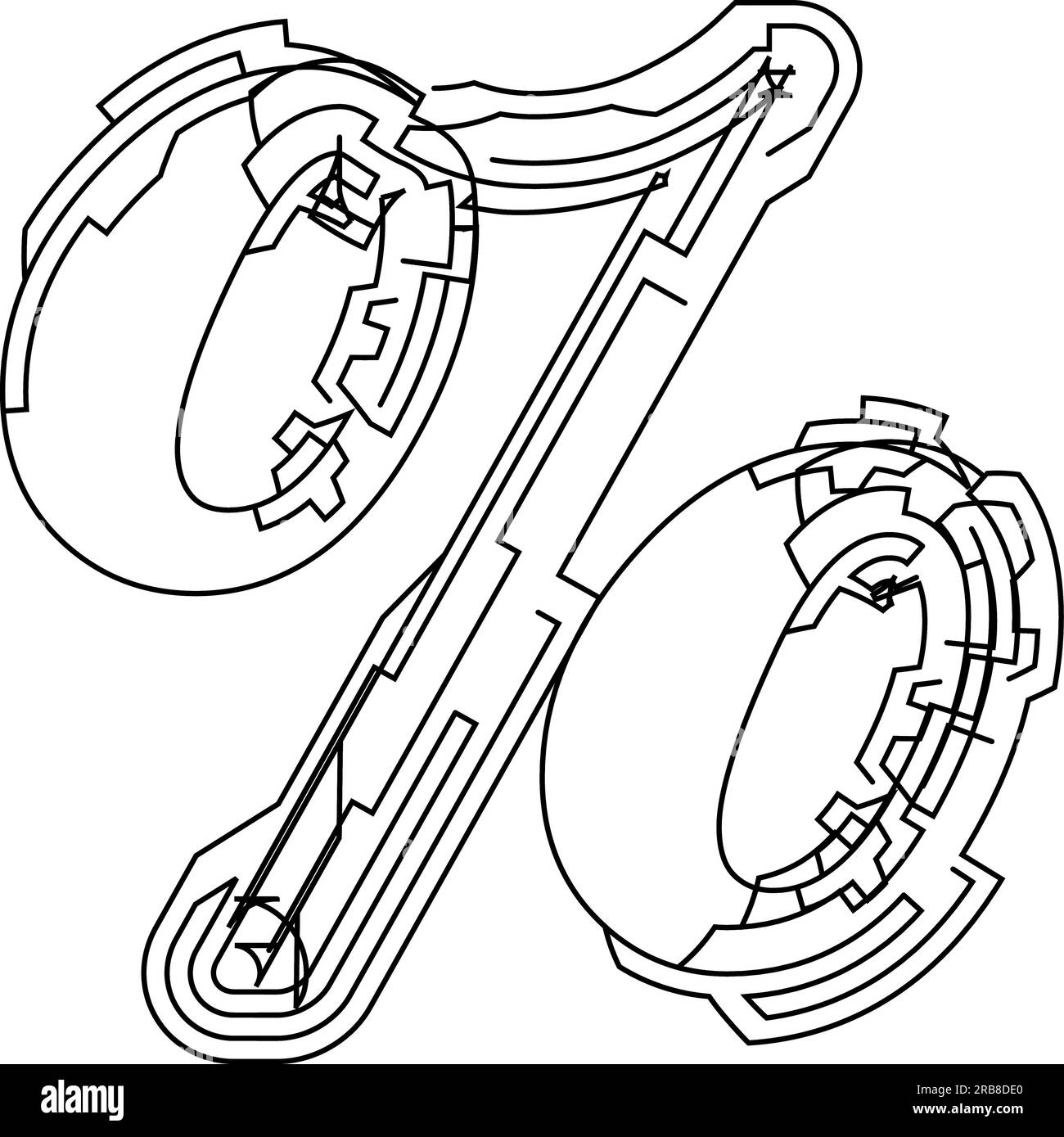 Architectural project font, technical draw style alphabet. Geometrical ...