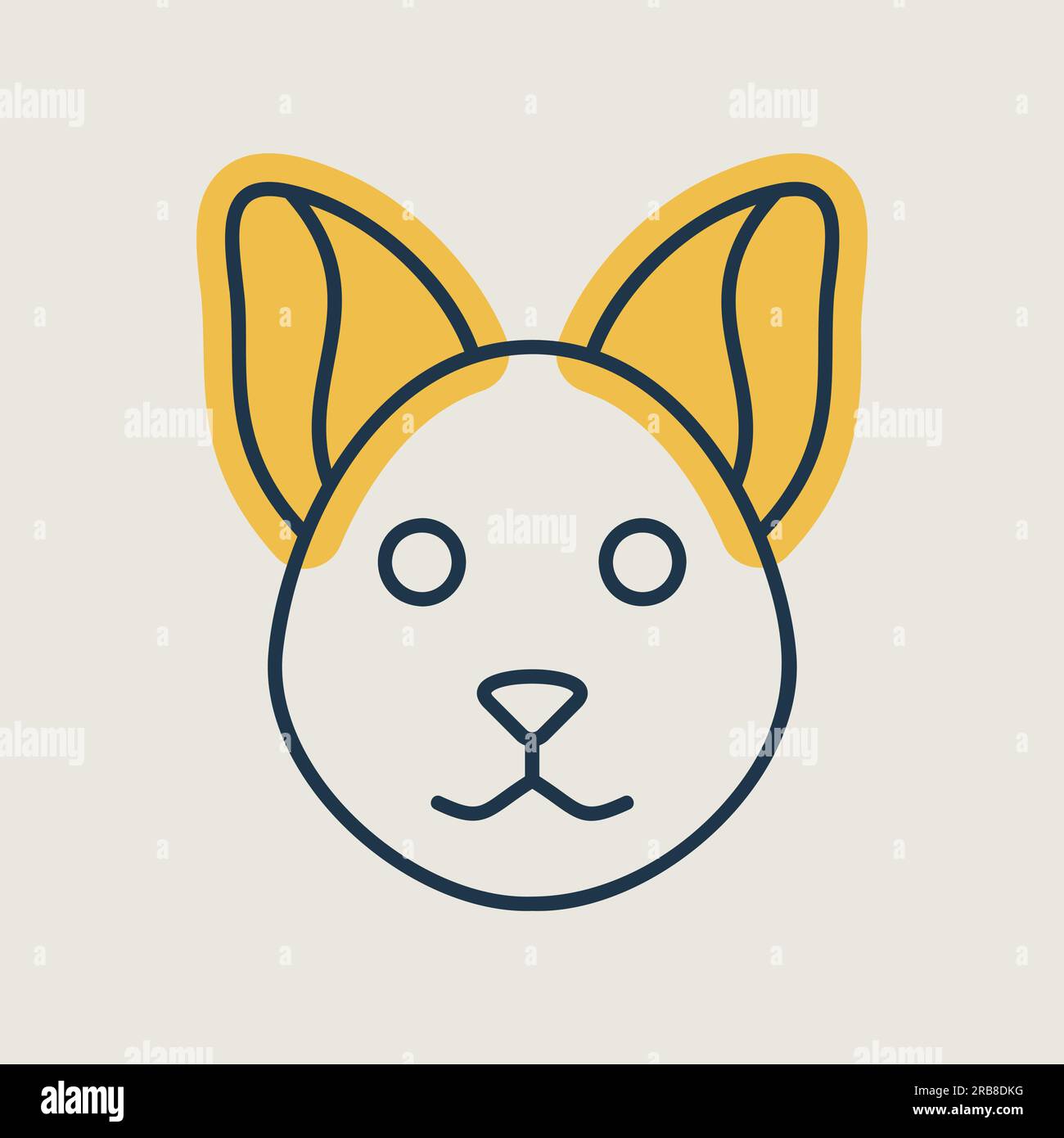 Cat isolated icon. Farm animal vector illustration. Agriculture sign ...