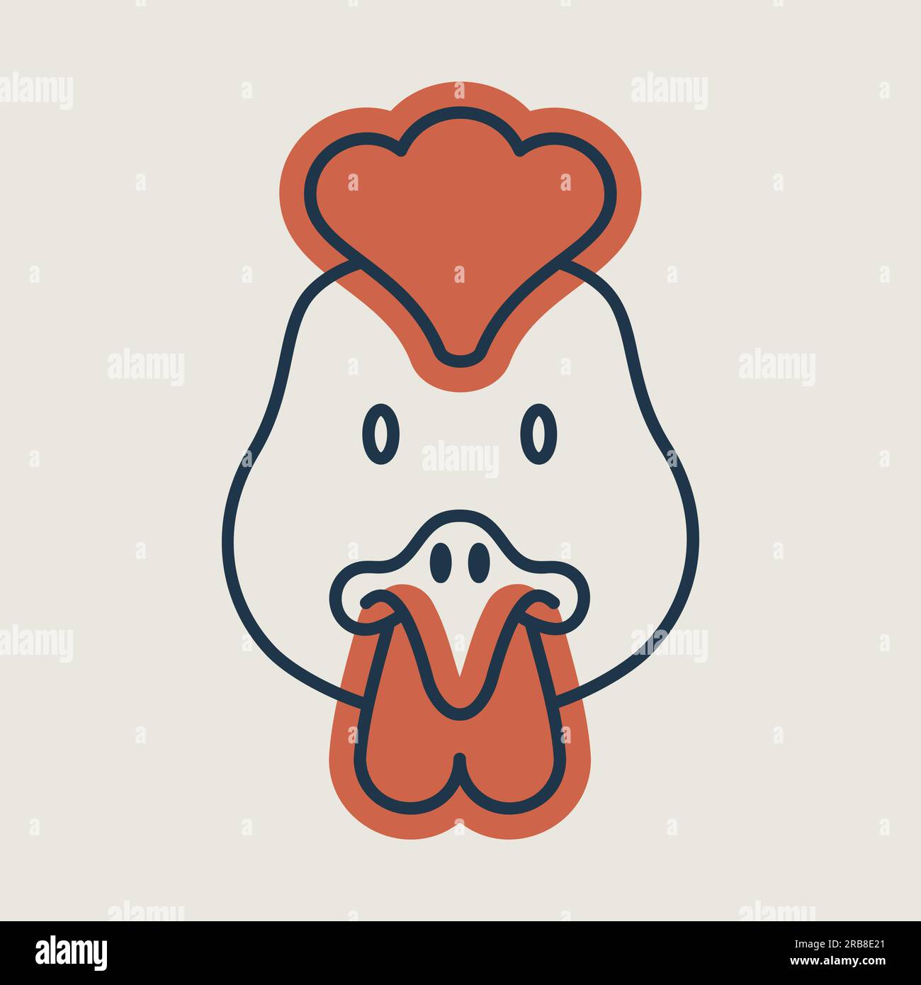 Chicken isolated icon. Animal head vector illustration. Agriculture ...