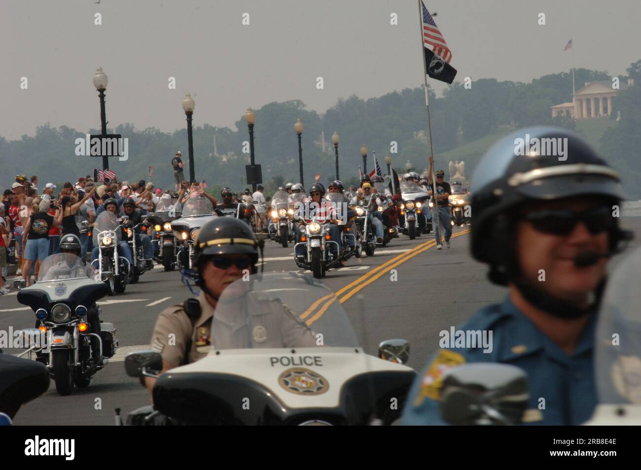 Annual Rolling Thunder motorcycle rally "Ride for Freedom"--on behalf of the Prisoners of War ...