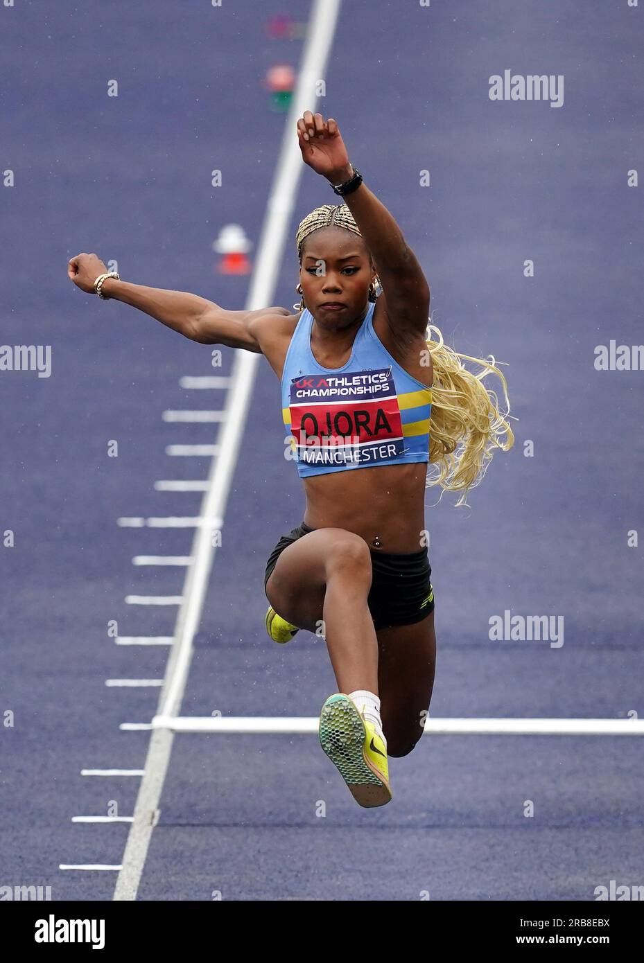 Temi Ojora in the Women's Triple Jump during day one of the UK ...