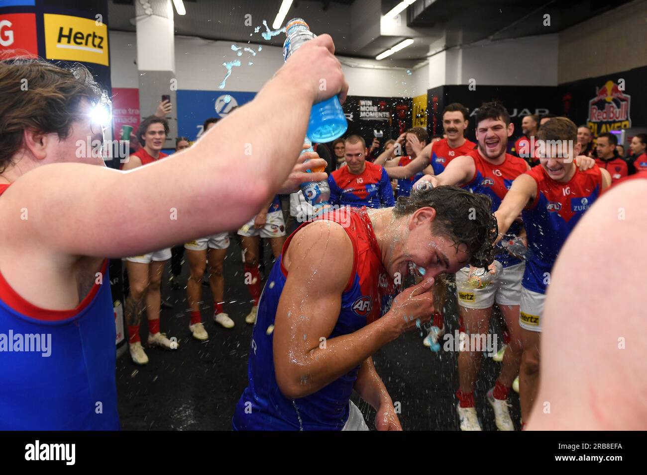 Melbourne, Australia. 08th July, 2023. Taj Woewodin of the Demons is ...