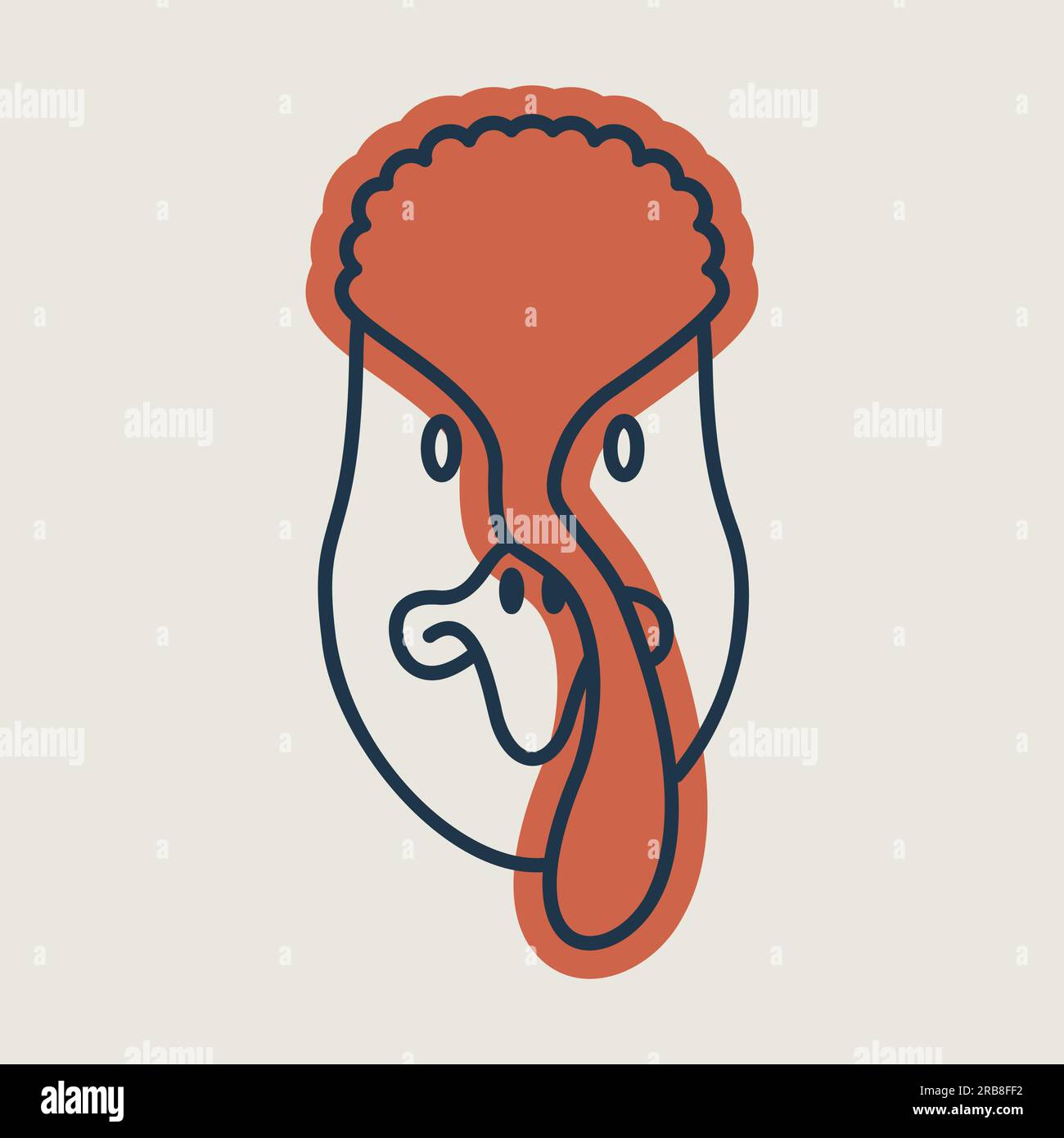 Turkey isolated icon. Farm animal vector illustration. Agriculture sign ...