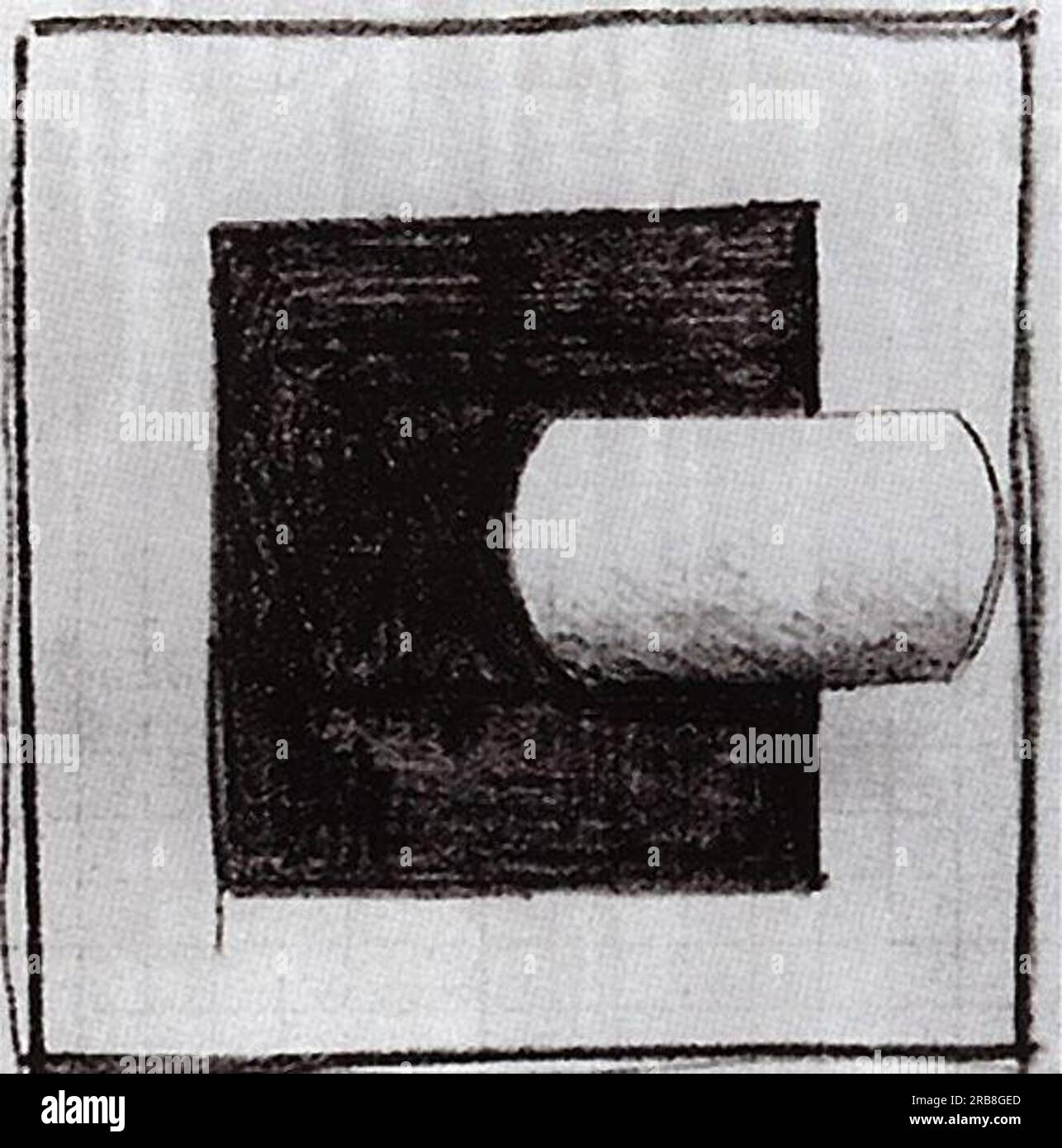 Black square and a white tube-shaped by Kazimir Malevich Stock Photo ...