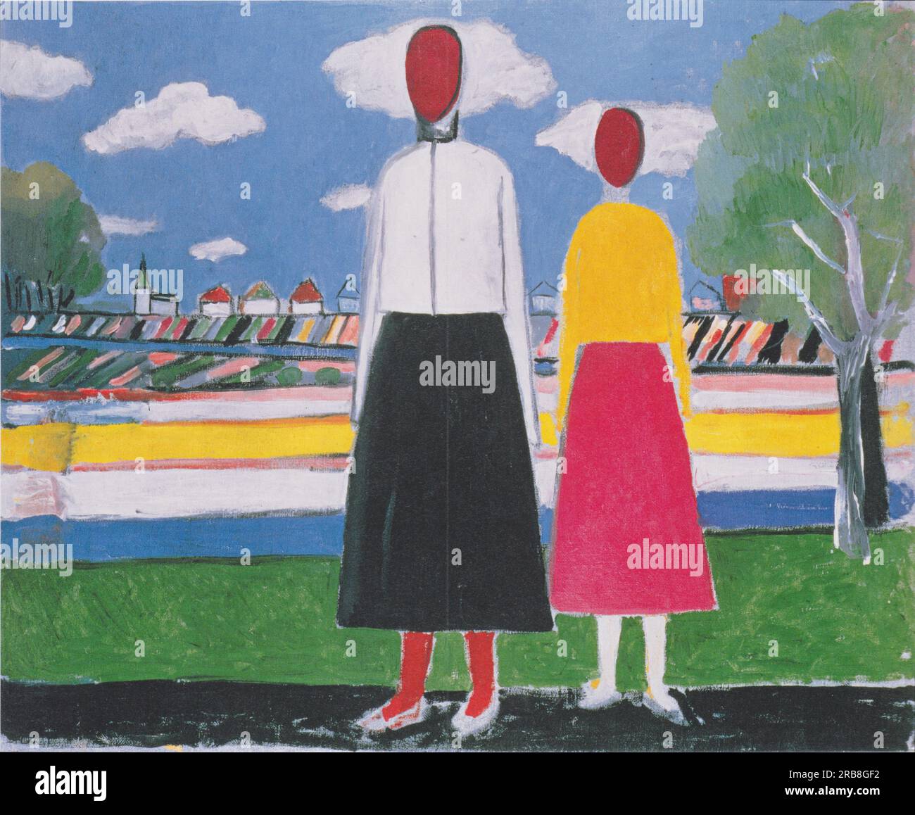 Two Figures in a Landscape 1932 by Kazimir Malevich Stock Photo - Alamy