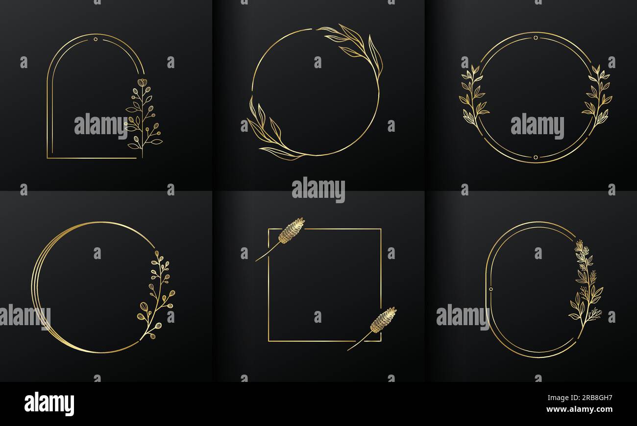 Circle monogram border Stock Vector Images - Alamy