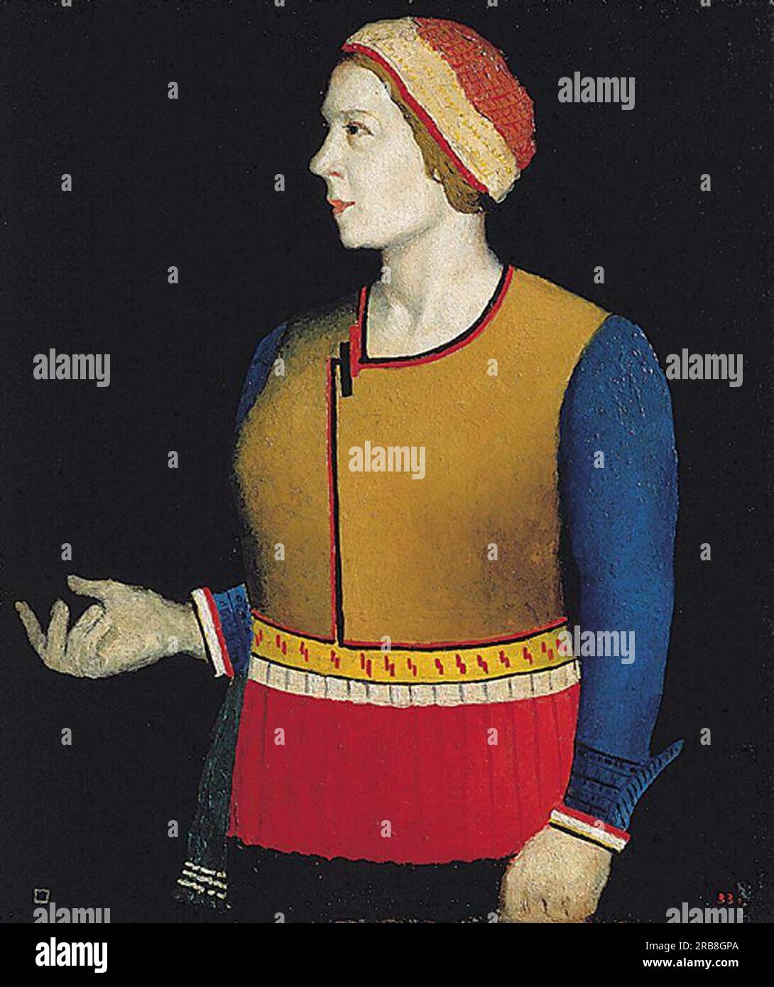 Portrait of Artist s Wife N.A. Malevich 1933 by Kazimir Malevich Stock ...