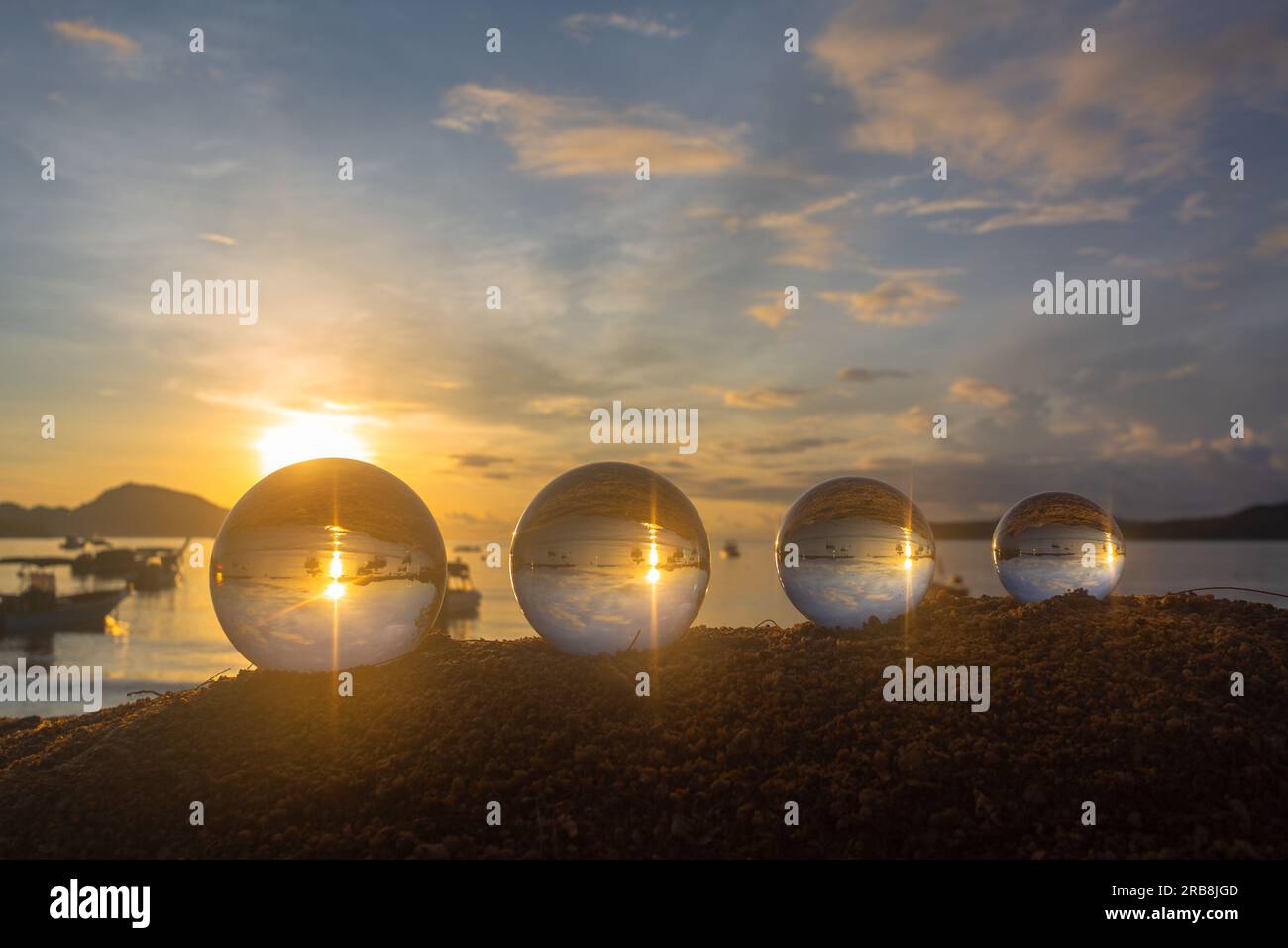 4 glass balls hi-res stock photography and images - Alamy