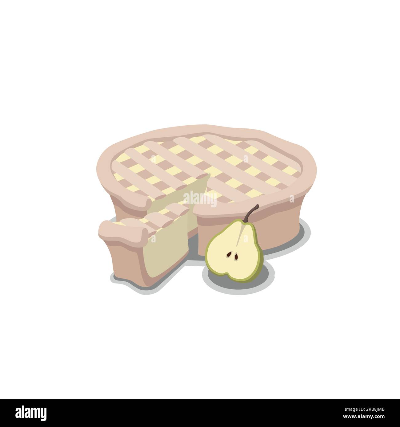 Small pear pie Stock Vector Images - Alamy