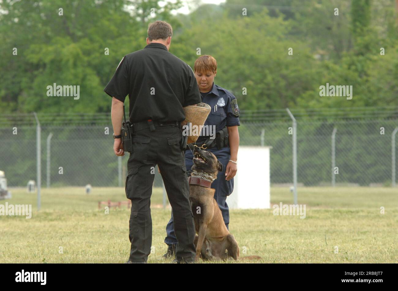Law enforcement canine exercises on the occasion of the U.S. Park ...