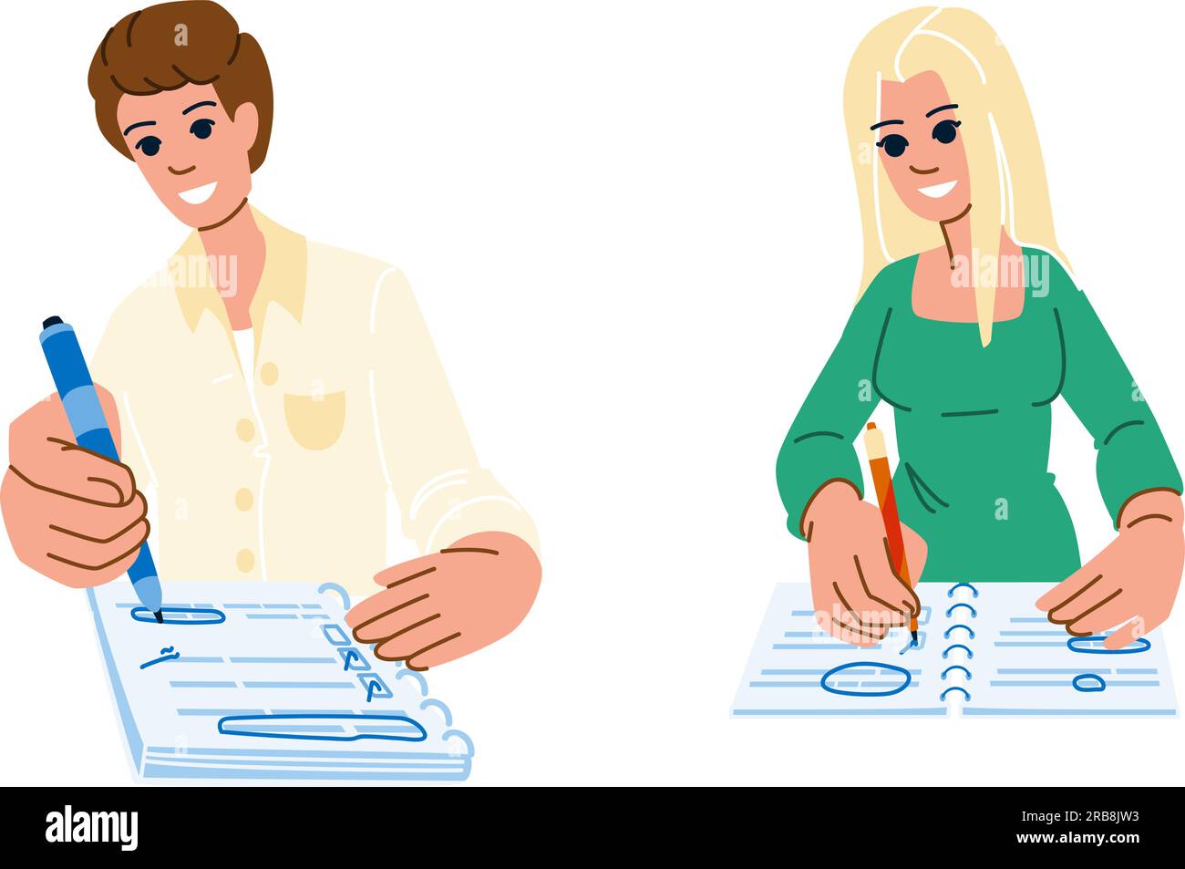 business taking notes vector Stock Vector Image & Art - Alamy