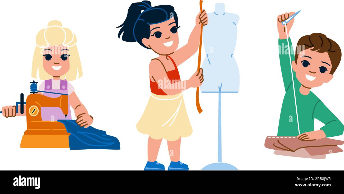 embroidery sewing kid vector Stock Vector Image & Art - Alamy