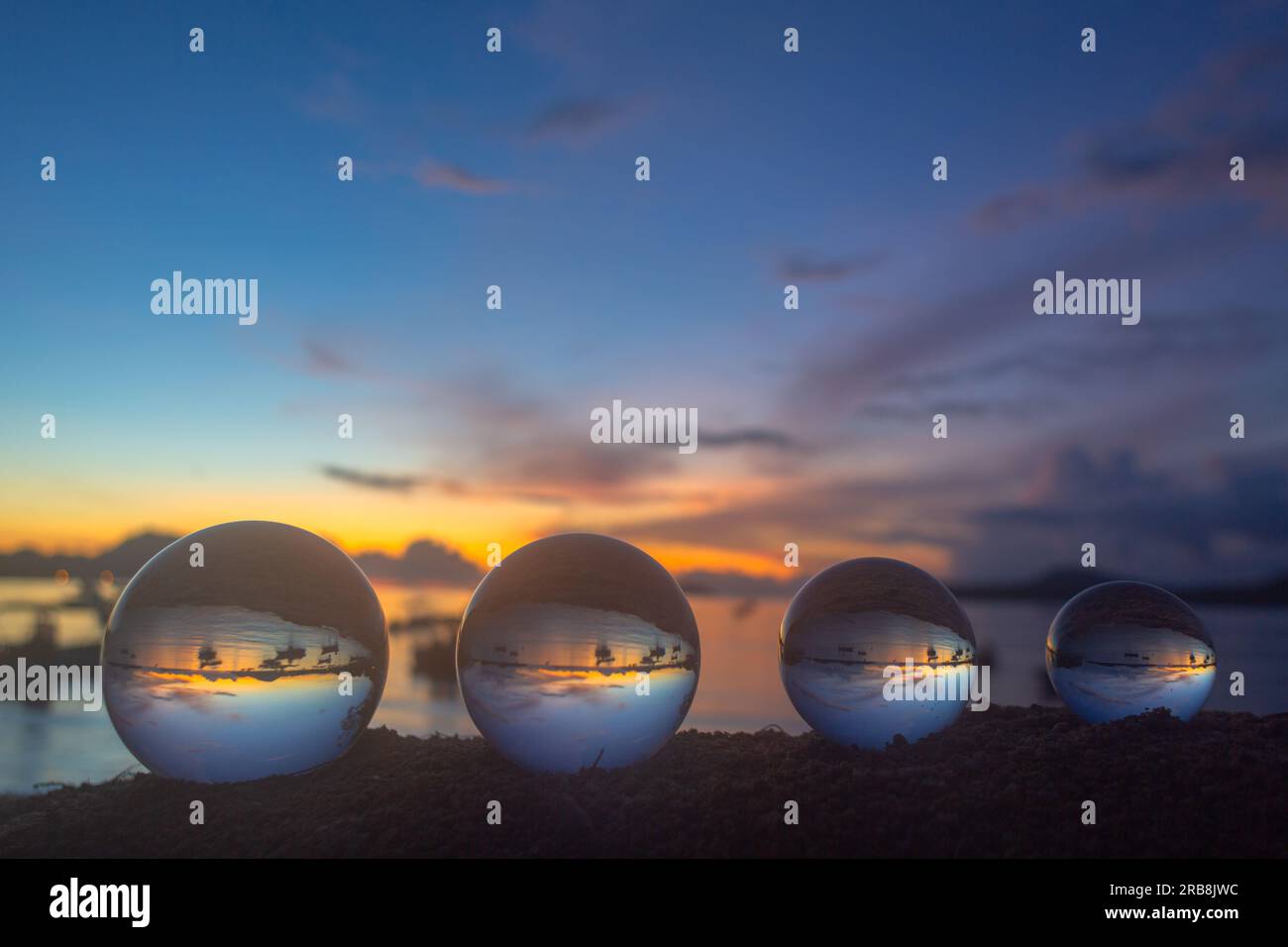 4 glass balls hi-res stock photography and images - Alamy