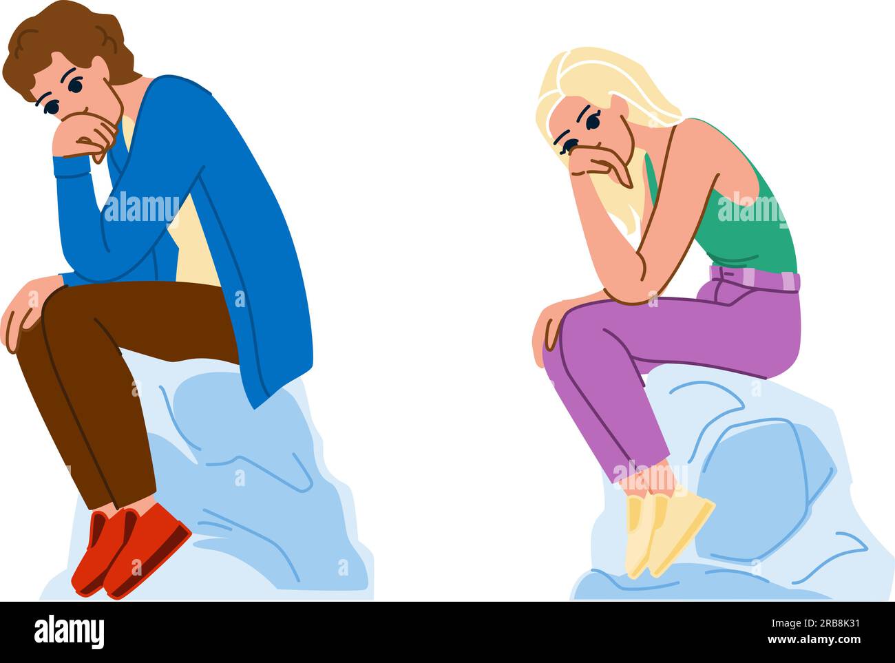 The thinker rodin illustration Cut Out Stock Images & Pictures - Alamy