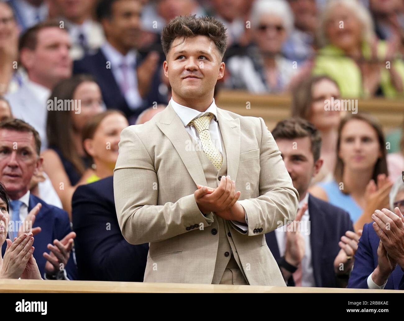 Tom Halliwell in the royal box on day six of the 2023 Wimbledon ...