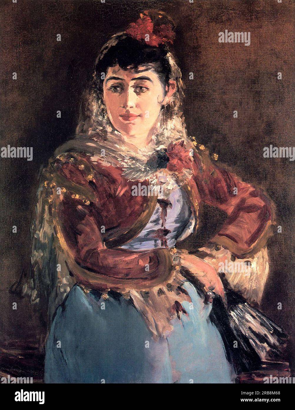 Portrait of Emilie Ambre in role of Carmen c.1879; Paris, France by Edouard Manet Stock Photo ...