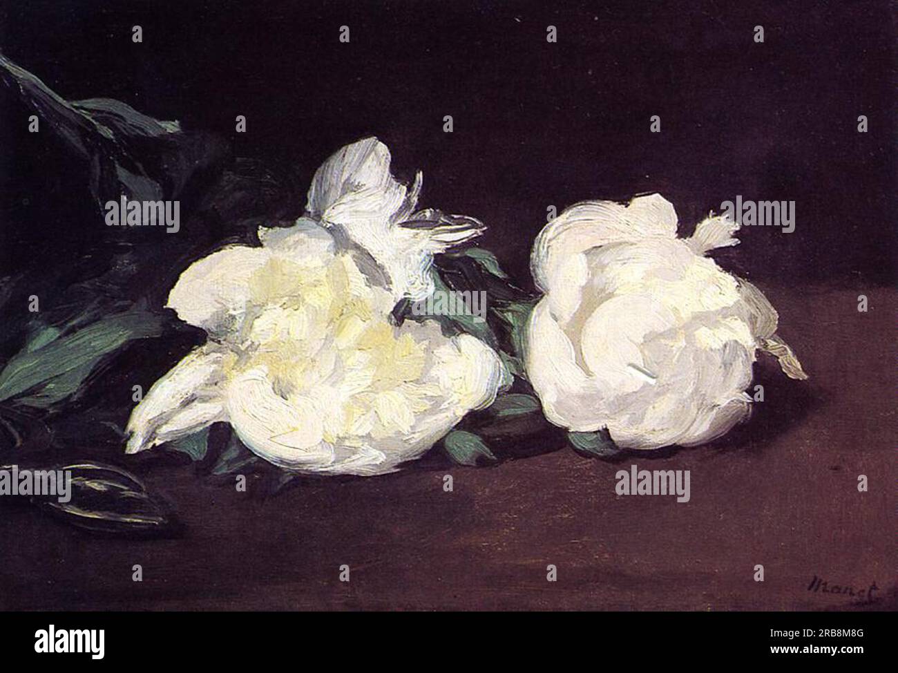 Edouard Manet Peonies Vase Of Peonies On A Small Pedestal (1864) By