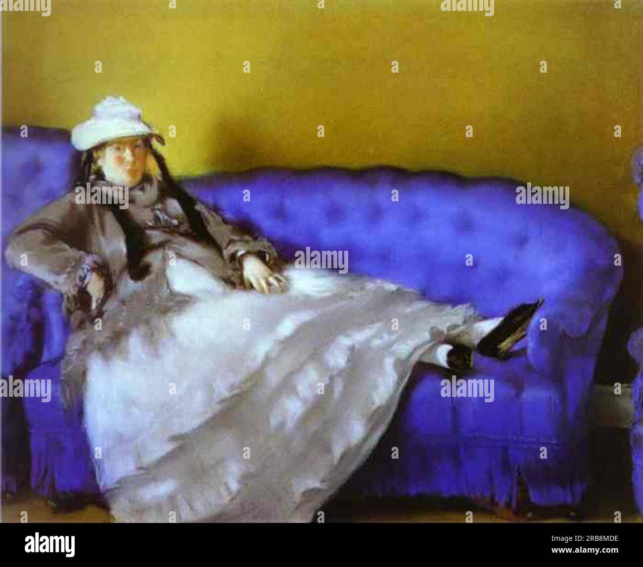 Madame Manet on a Blue Sofa 1874; Paris, France by Edouard Manet Stock ...