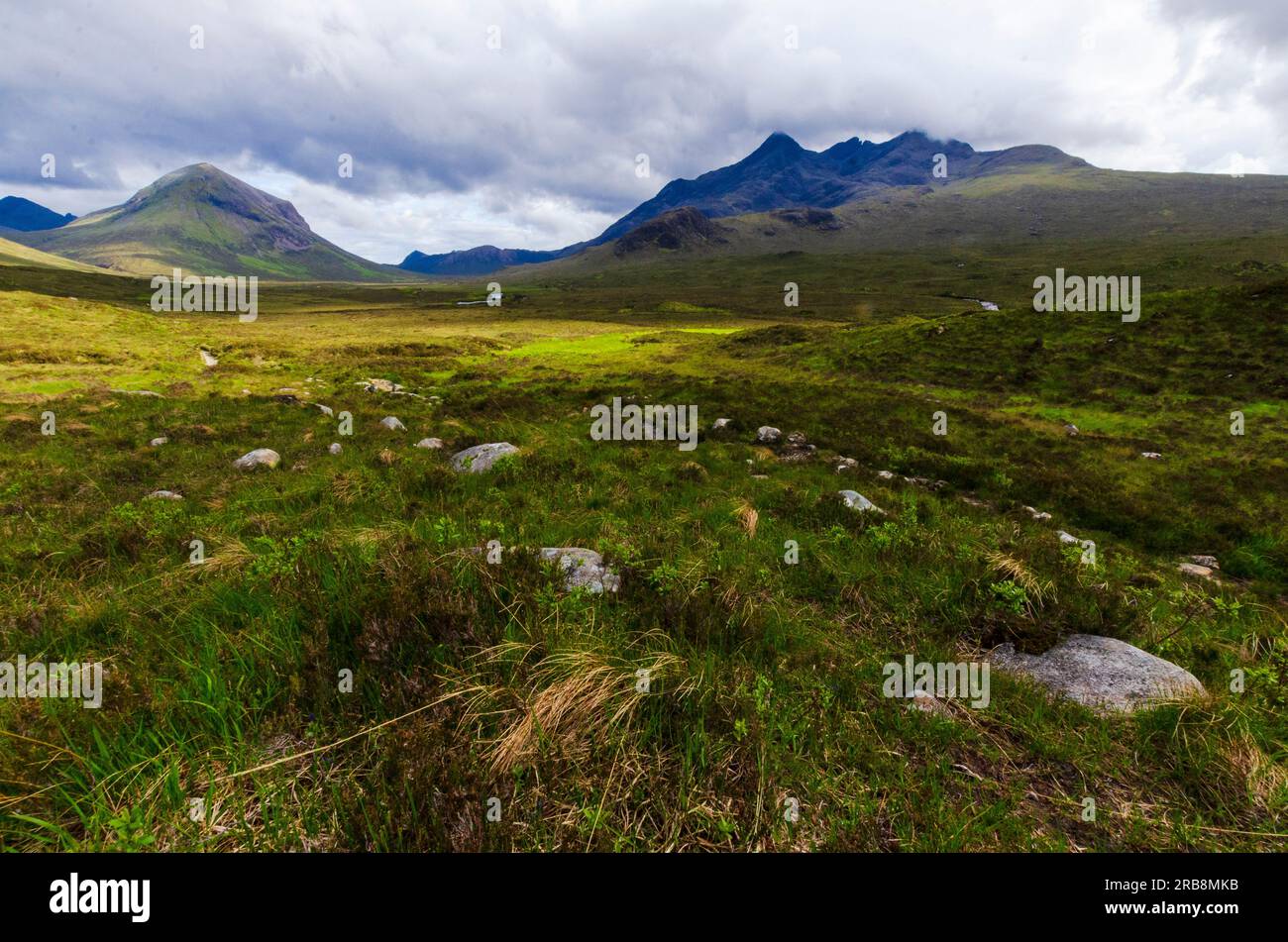 The peaks of Sgurr nan Gillean (965m, centre), Am Basteir (935m) and ...