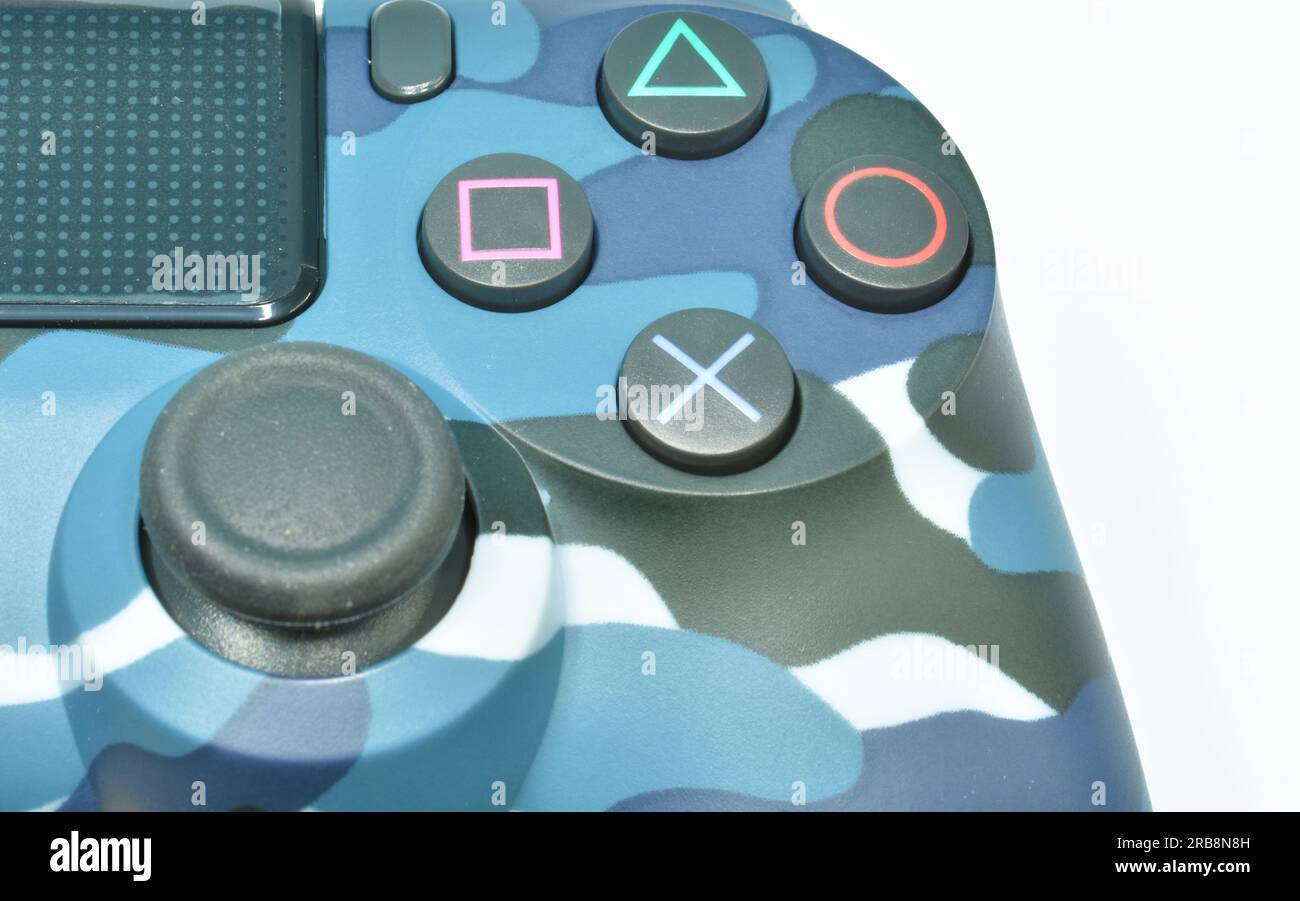Controller buttons on wireless joystick Stock Photo - Alamy