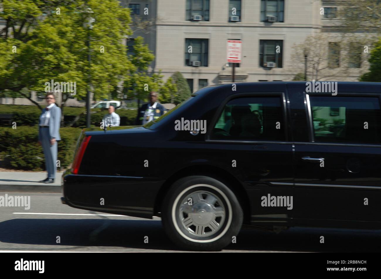 Car carrying Pope Benedict XVI during Papal visit to Washington, D.C ...