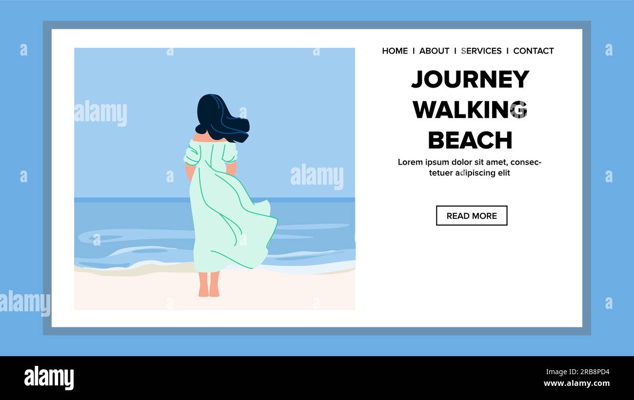 Women walking beach Stock Vector Images - Alamy