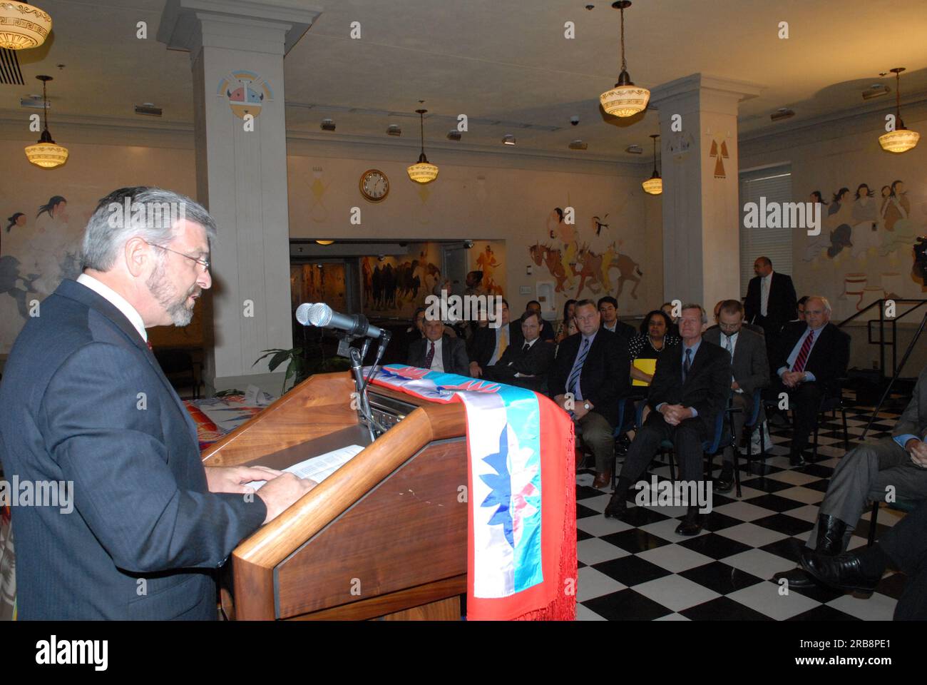 Signing ceremony, at Main Interior, for the annual funding agreement ...